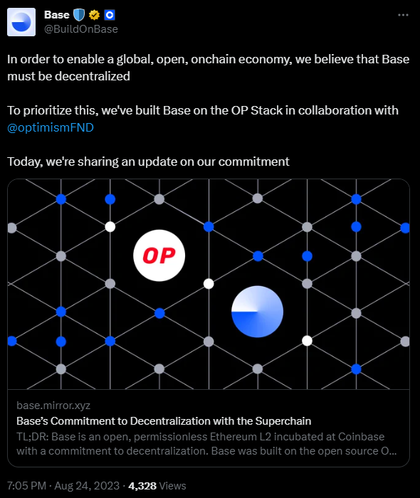 Coinbase представила план децентрализации L2-платформы Base. Читайте на ...