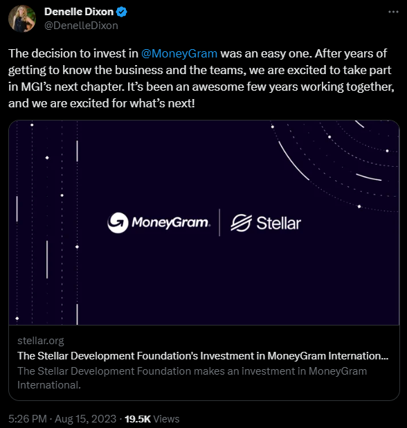 Stellar инвестировала в MoneyGram. Читайте на UKR.NET
