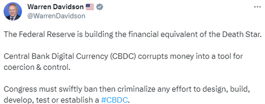 В Конгрессе предложили ввести уголовную ответственность за выпуск CBDC. Читайте на UKR.NET