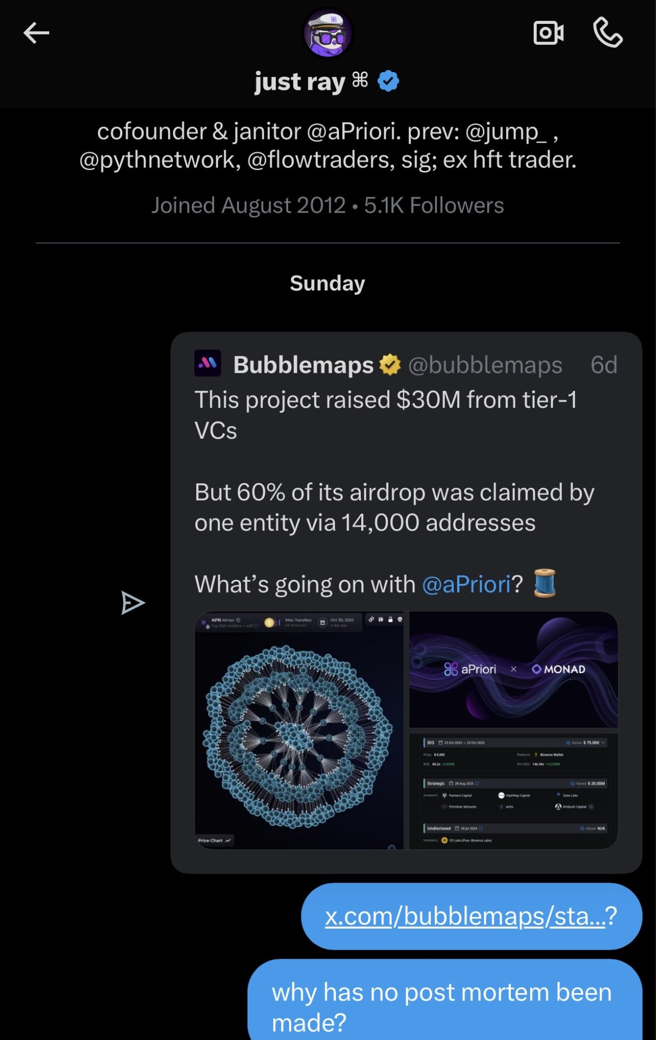 aPriori Team Vanishes Amid Airdrop Misappropriation Allegations | ForkLog